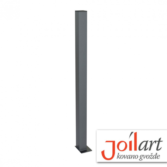 Početni stub cink plastificiran antracit 1000mm sa plocom 120x90 mm ...