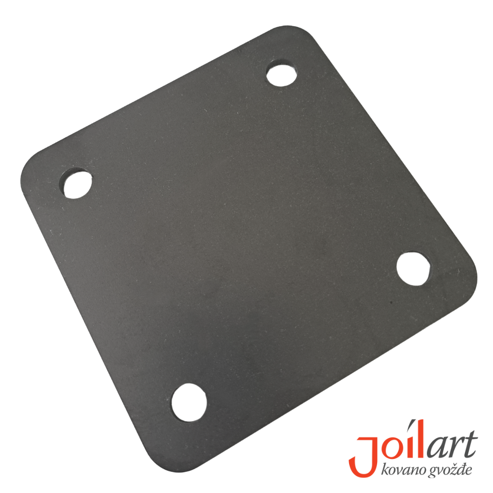 Anker ploča 100x100/4 sa rupama Ø9 mm | JoilArt kovano gvožđe - Beograd